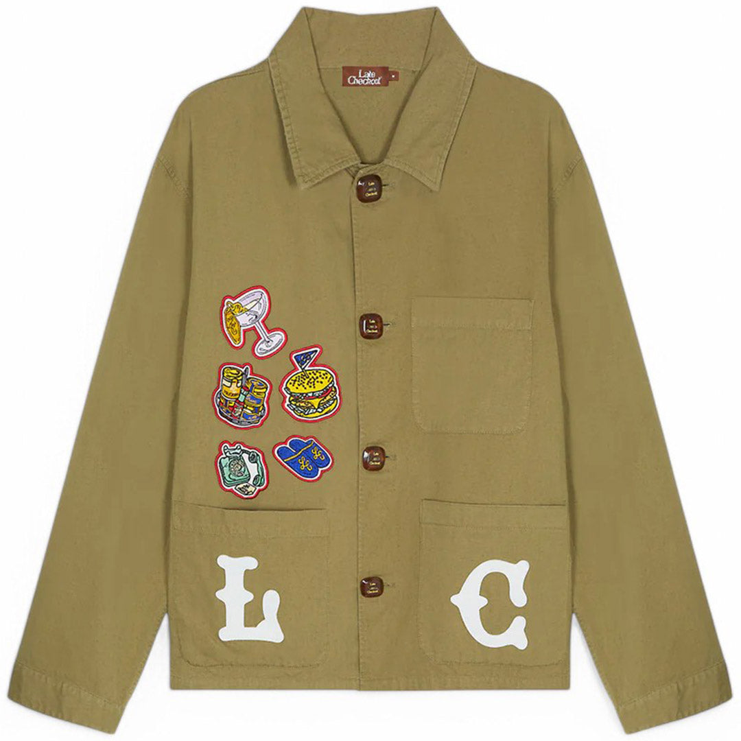 Late Checkout Olive Washed LC Light Jacket Olive | thegoodlife.